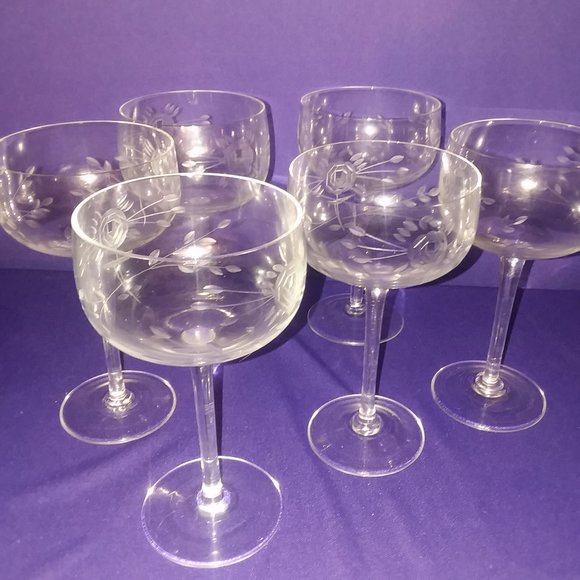 wheat pattern | Dining | Vintage 5s Sasaki Crystal Wheat Smooth Stem ...